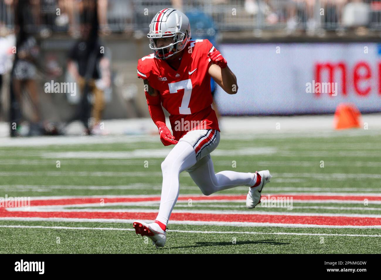 Ohio State receiver Kyion Grayes plays during their NCAA college ...