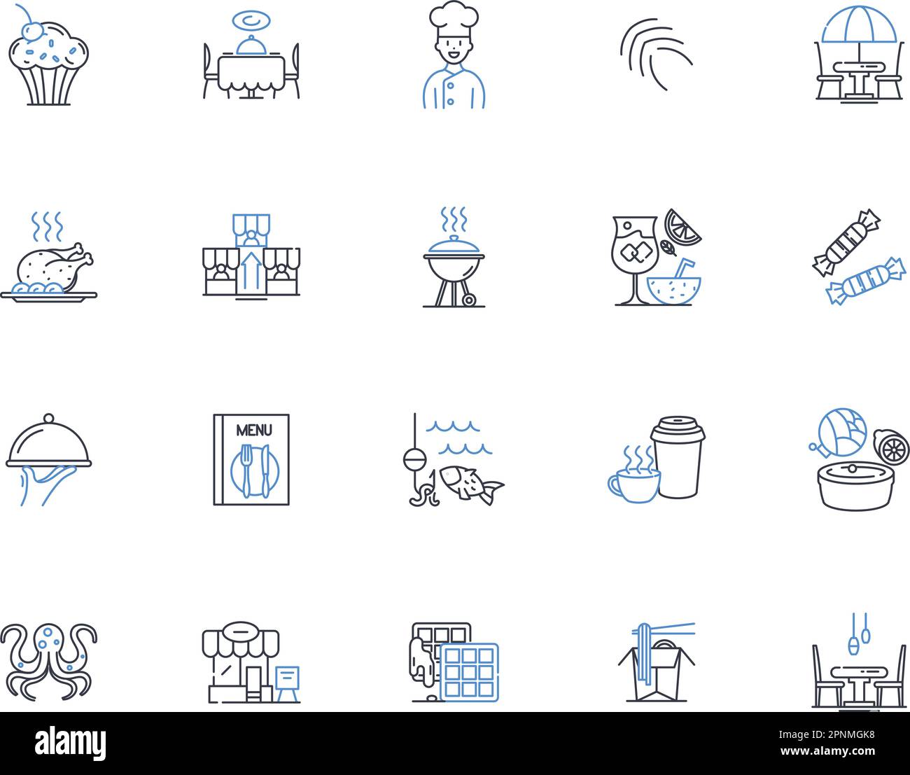 Yummy eats line icons collection. Delicious, Flavorful, Scrumptious ...