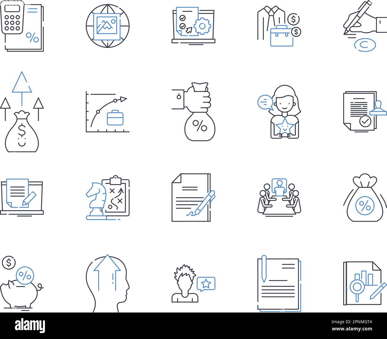 Business returns line icons collection. Profitability, Revenue, Income ...