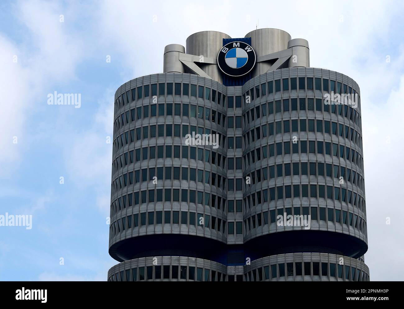 A photo shows BMW (Bayerische Motoren Werke AG) headquarters in Munich ...