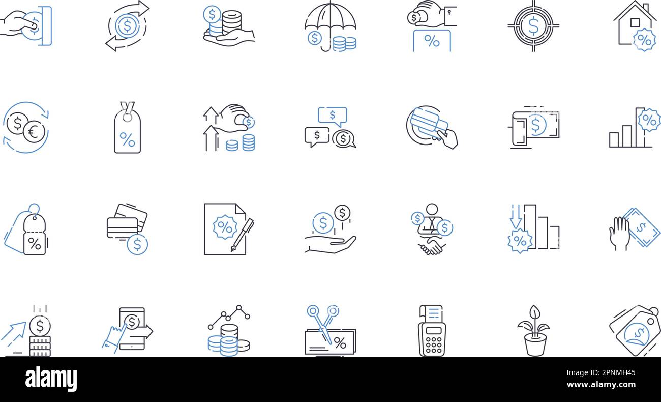 Profit channel line icons collection. Revenue, Income, Earnings ...