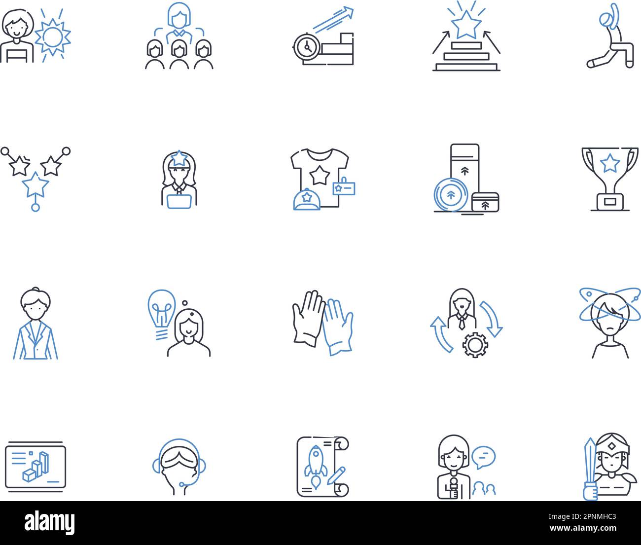 Pro-woman line icons collection. Empowerment, Equality, Feminism ...