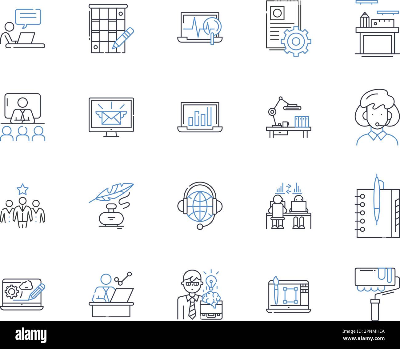 Service delivery line icons collection. Efficiency, Timeliness ...