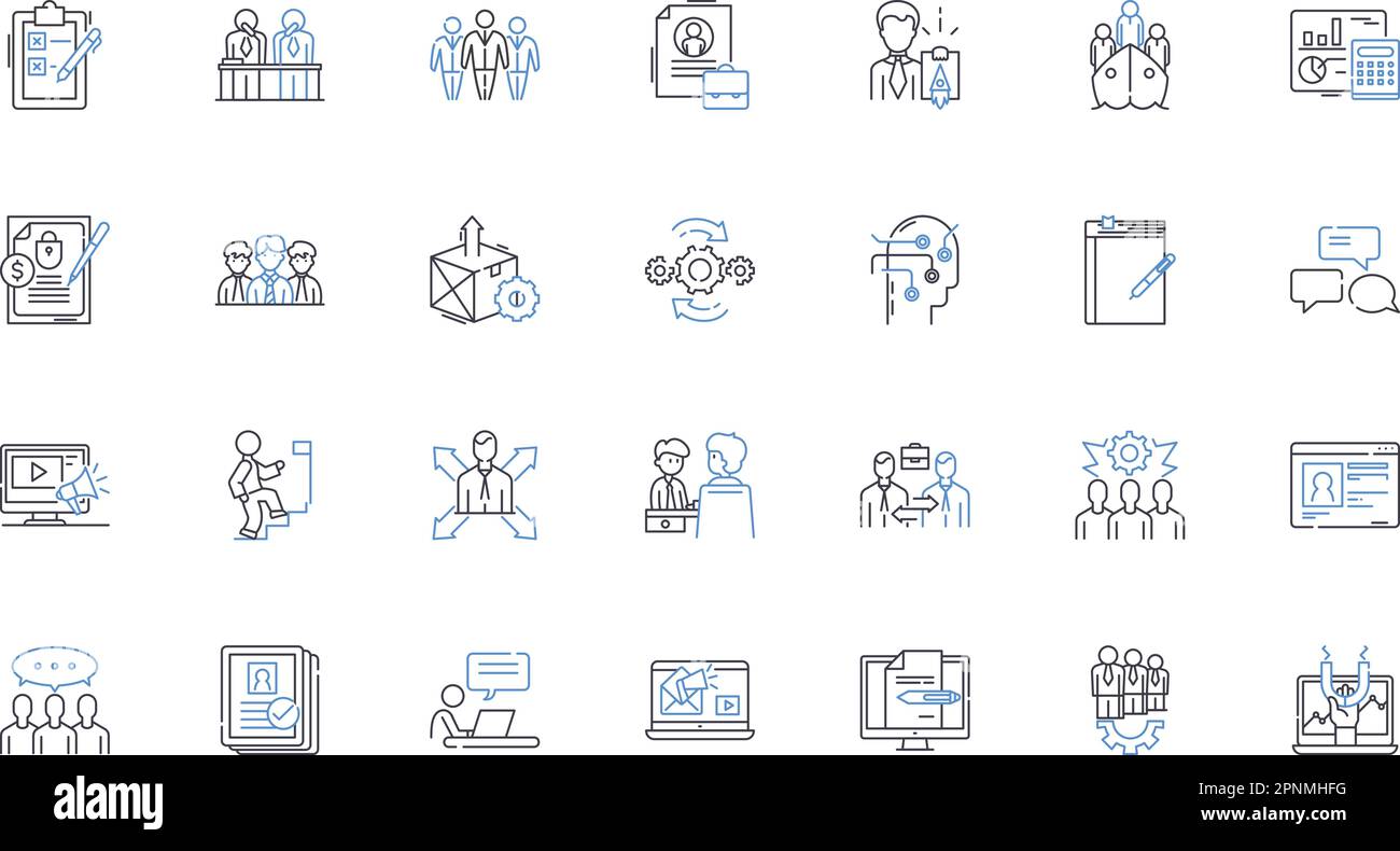 Business line icons collection. Strategy, Innovation, Efficiency ...