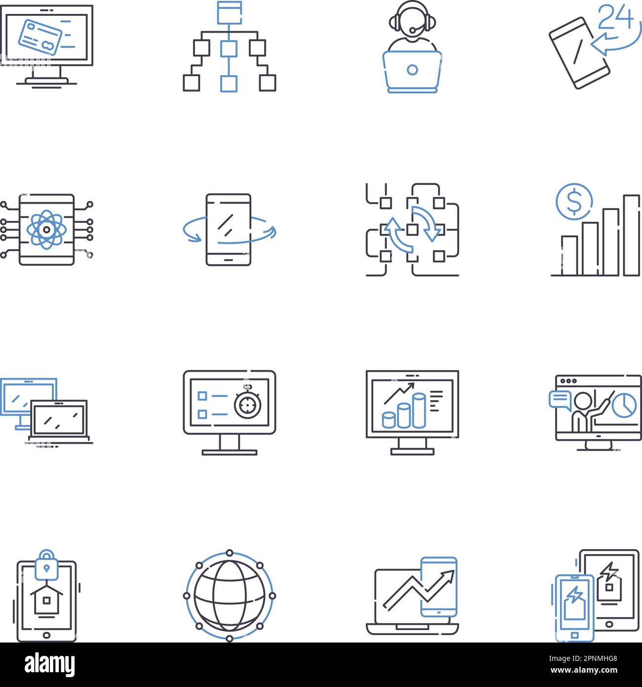 Sales forecasting line icons collection. Projection, Analysis ... Sales forecasting line icons collection. Projection, Analysis ...