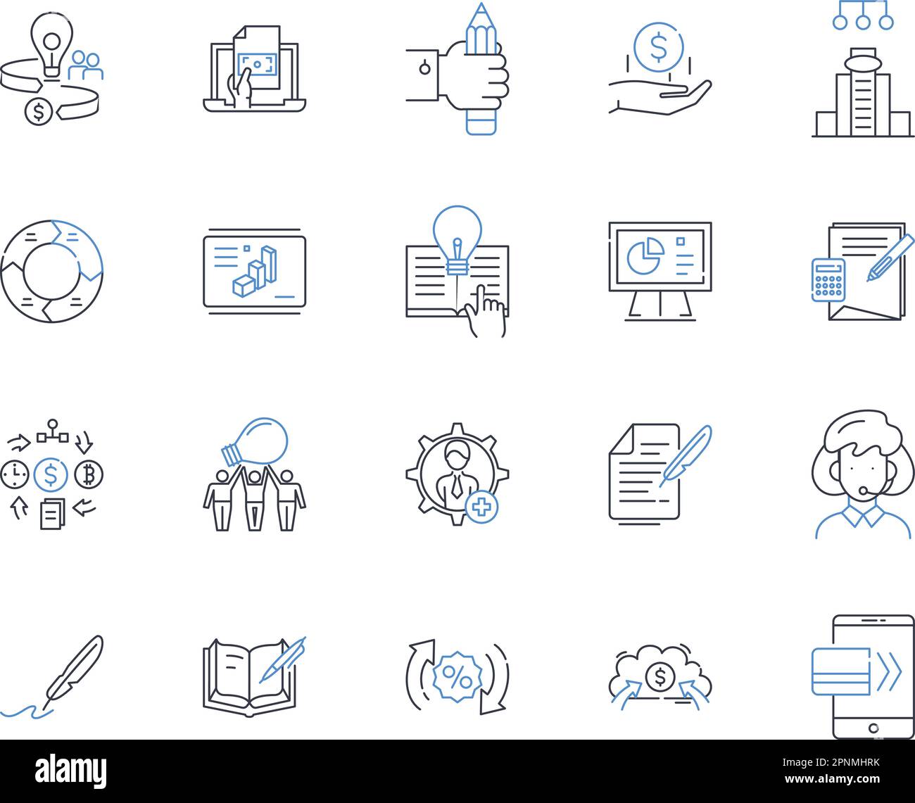 My management line icons collection. Leadership, Efficiency ...