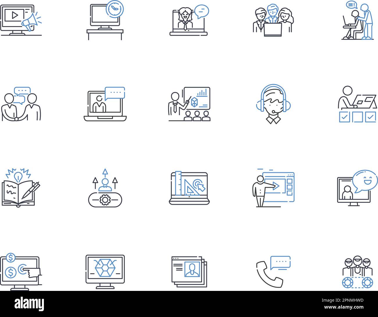 Pursuing line icons collection. Ambition, Progression, Tenacity, Drive ...