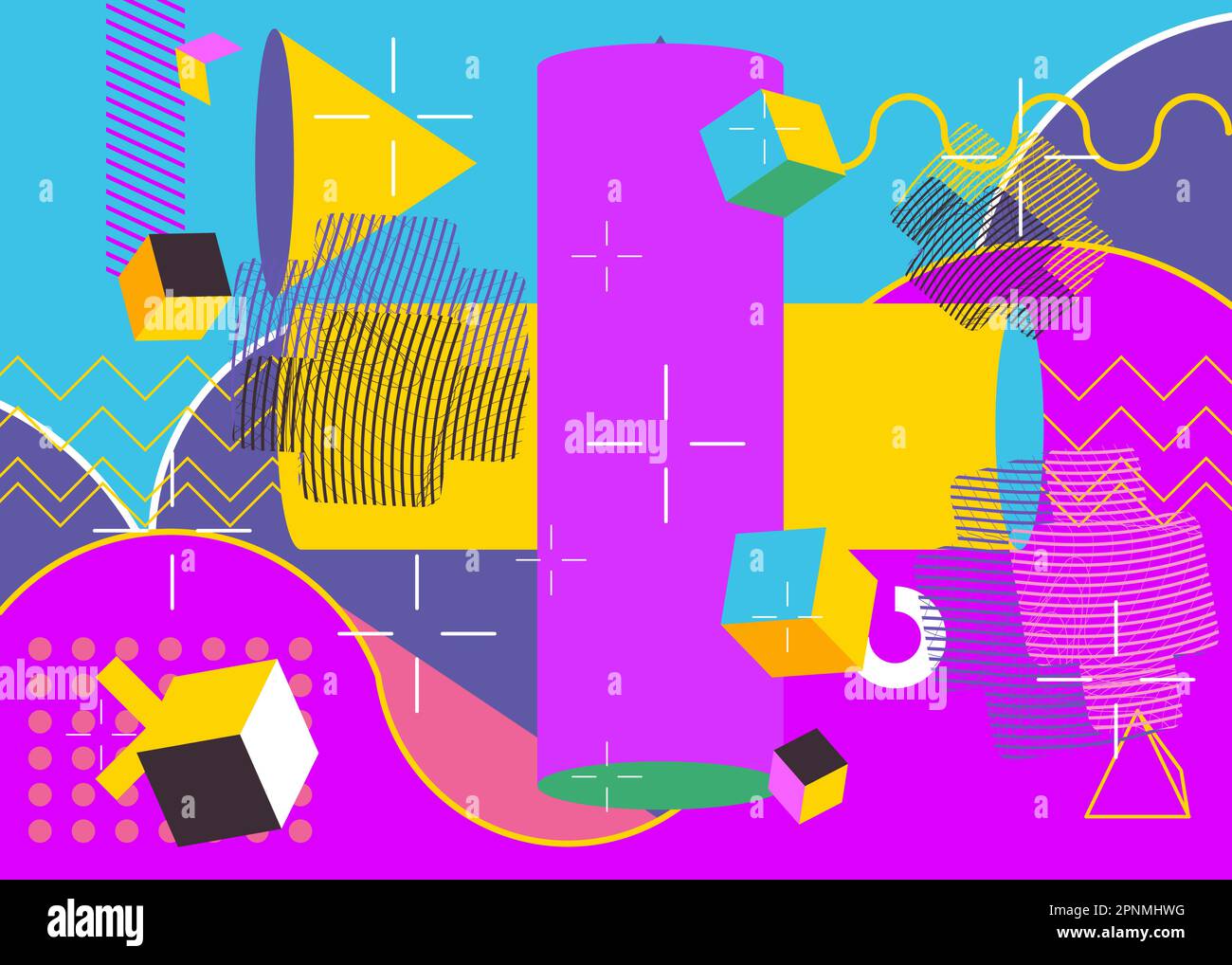 Abstract geometric cover. Colorful busy geometry background. Minimal ...