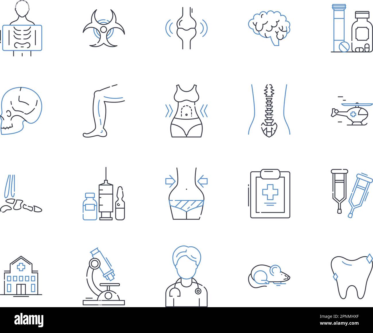 Integrative treatment line icons collection. Holistic, Complementary ...