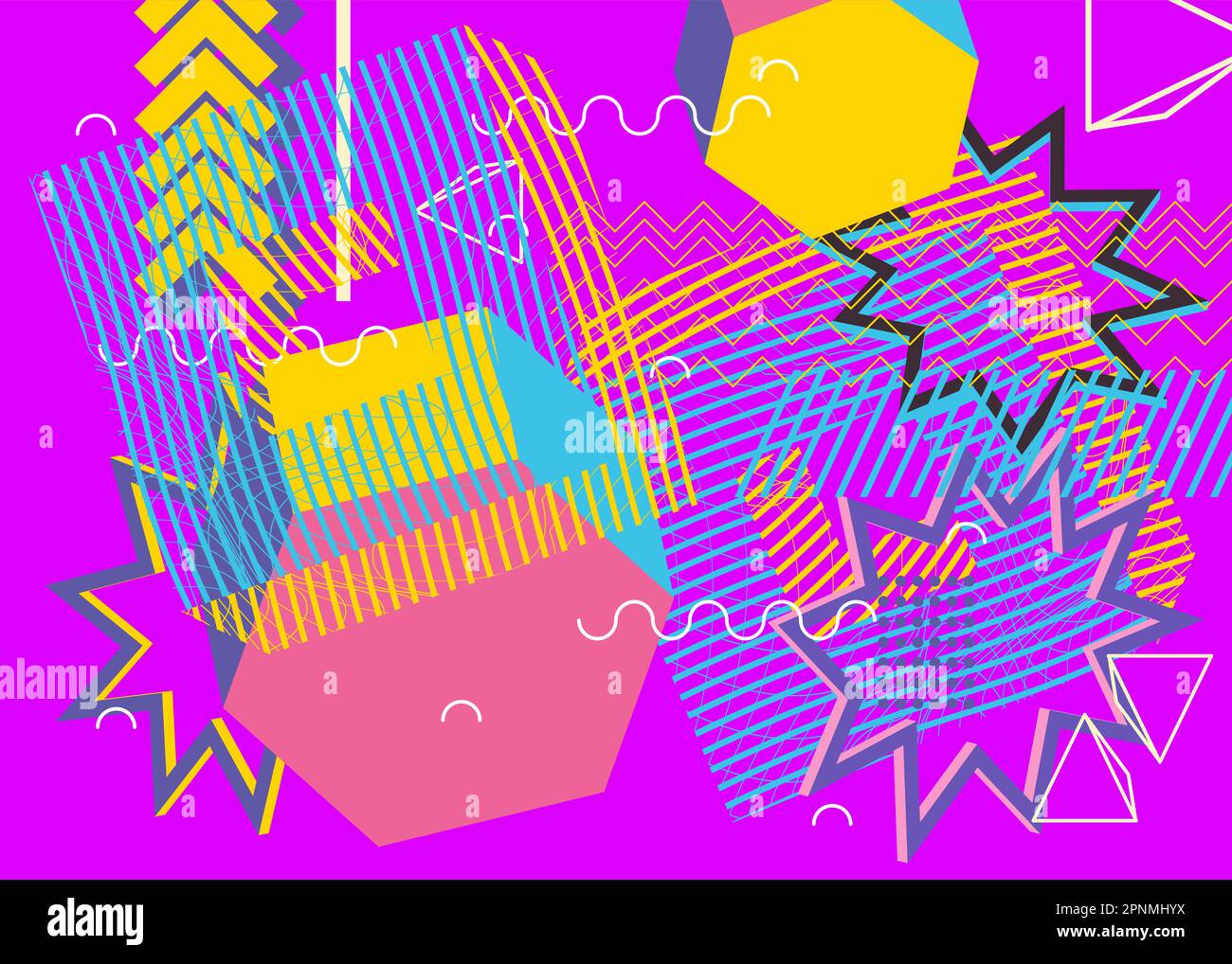 Abstract geometric cover. Colorful busy geometry background. Minimal ...