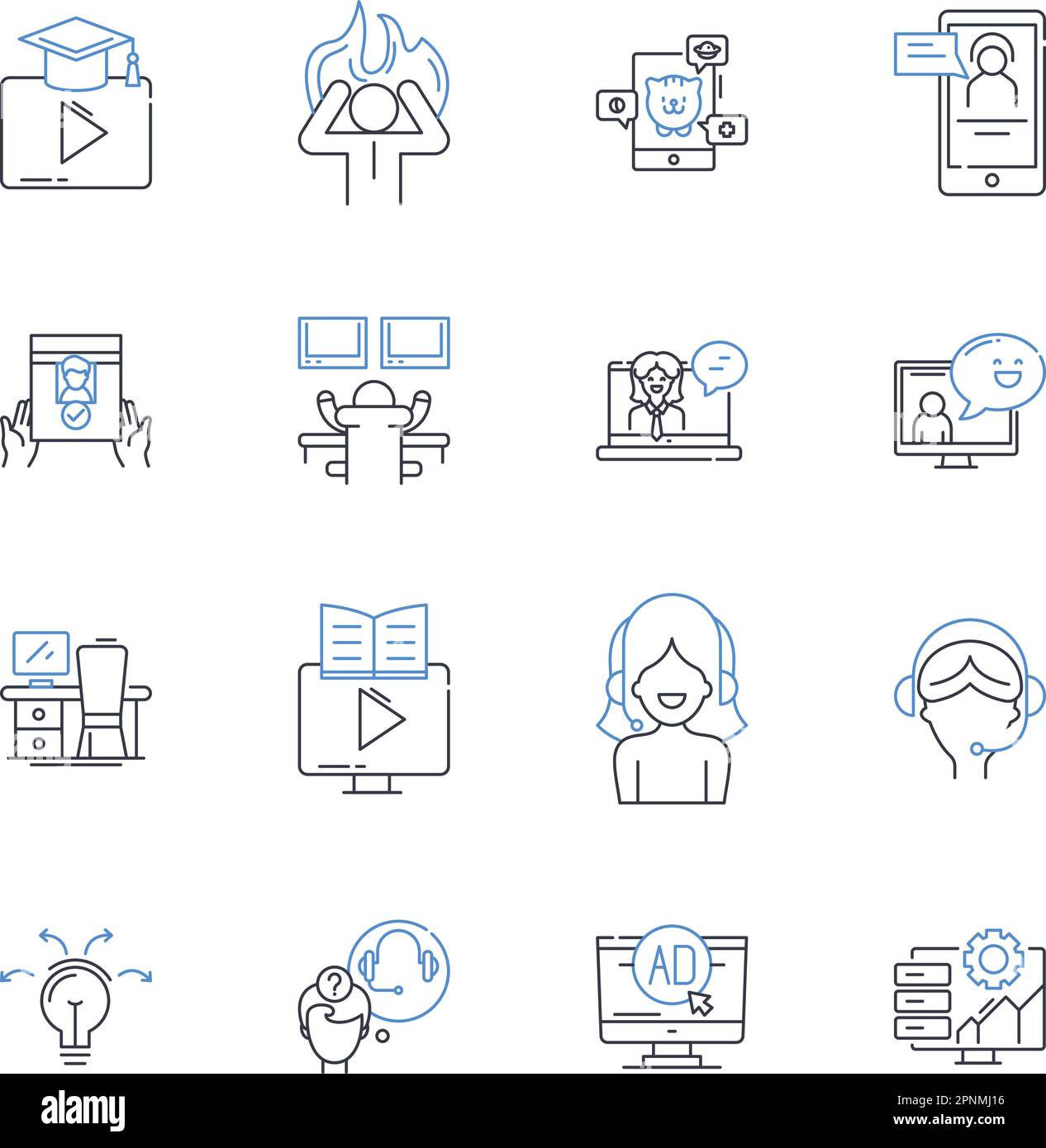 Smart computer line icons collection. Efficient, Intelligent ... Smart computer line icons collection. Efficient, Intelligent ...