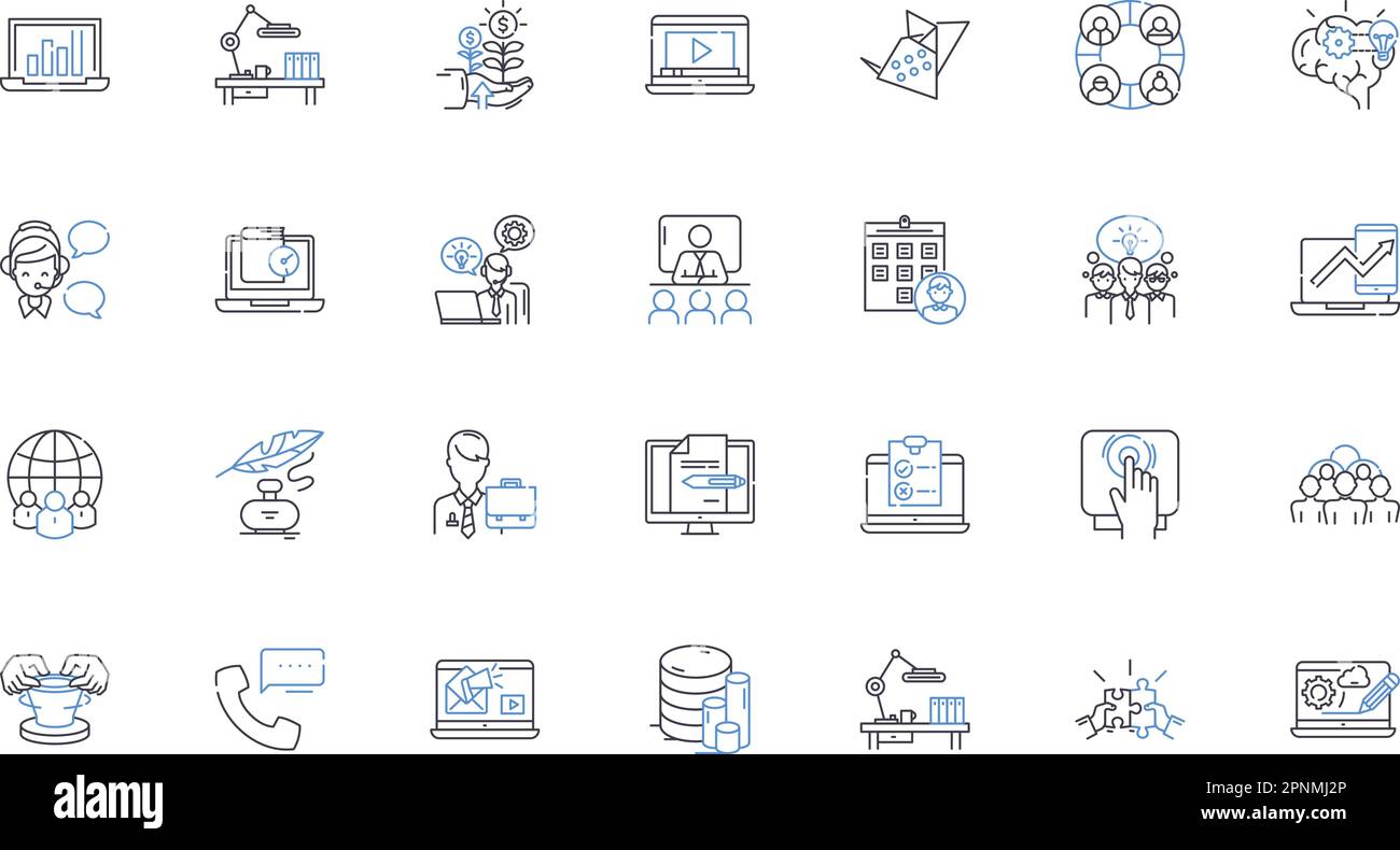 Summit and congress line icons collection. Conference, Symposium ...