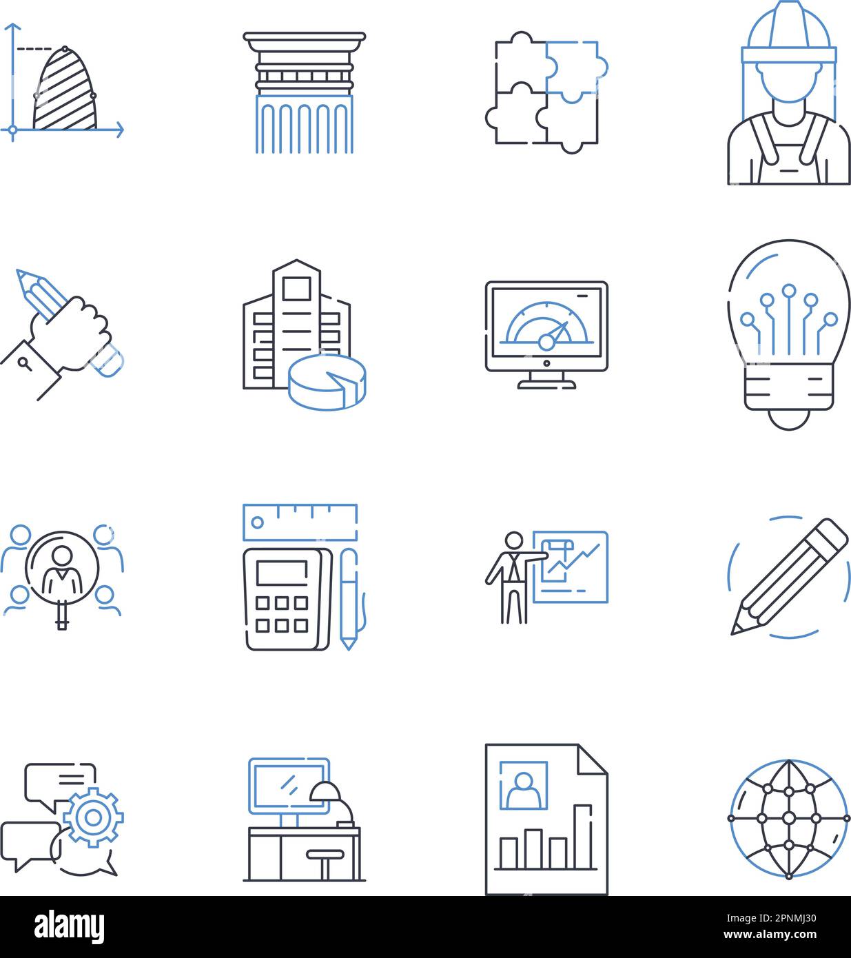 Digital Devices Line Icons Collection Smartph Tablet Laptop Computer Monitor Keyboard