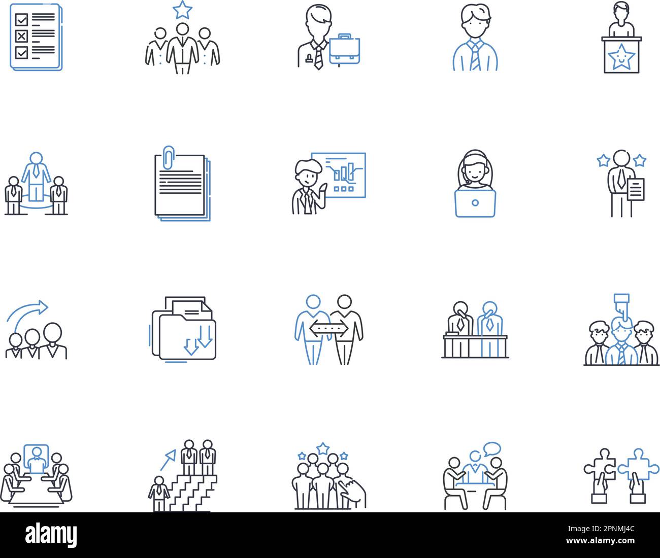 Firm organization line icons collection. Hierarchy, Structure ...