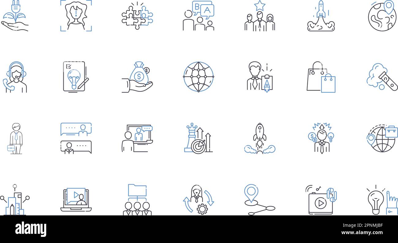 Original venture line icons collection ...