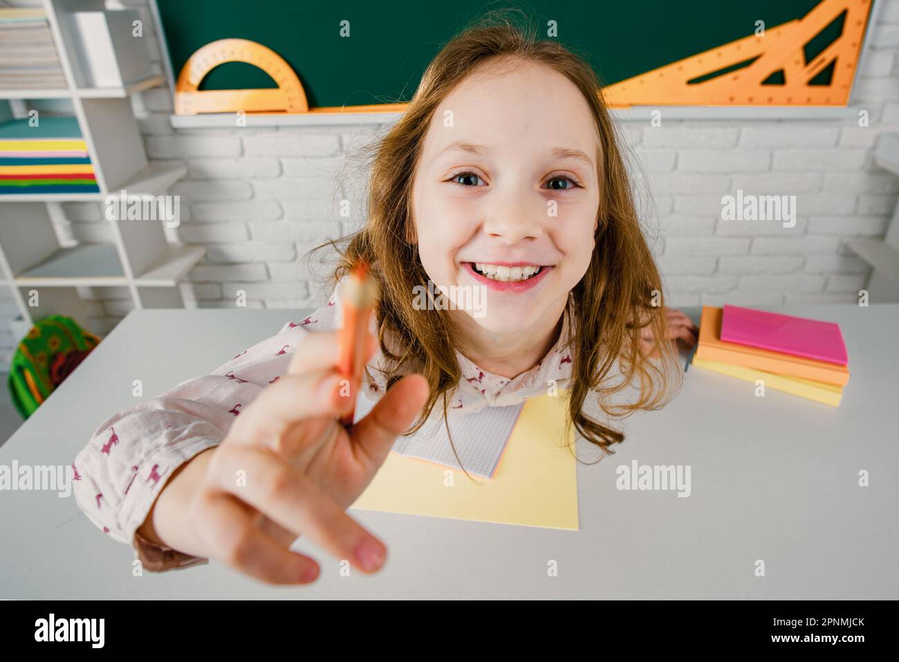 Funny pupil, home kids schooling. Child boy education concept. Cute ...