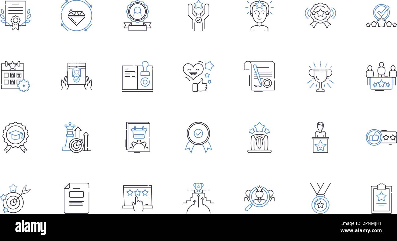 Merits line icons collection. Advantages, Benefits, Rewards, Perks ... Merits line icons collection. Advantages, Benefits, Rewards, Perks ...