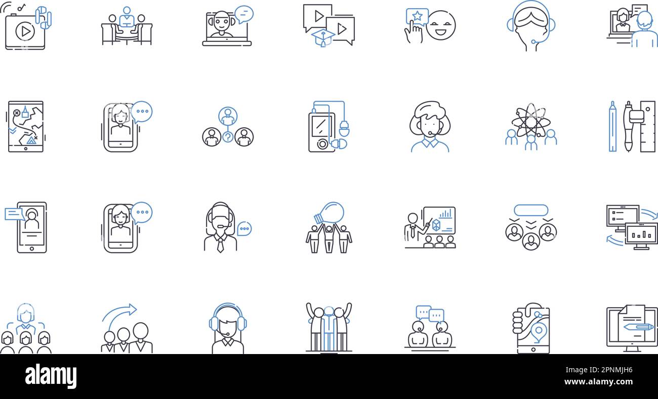 Congregation congregants line icons collection. Worship, Prayer ...