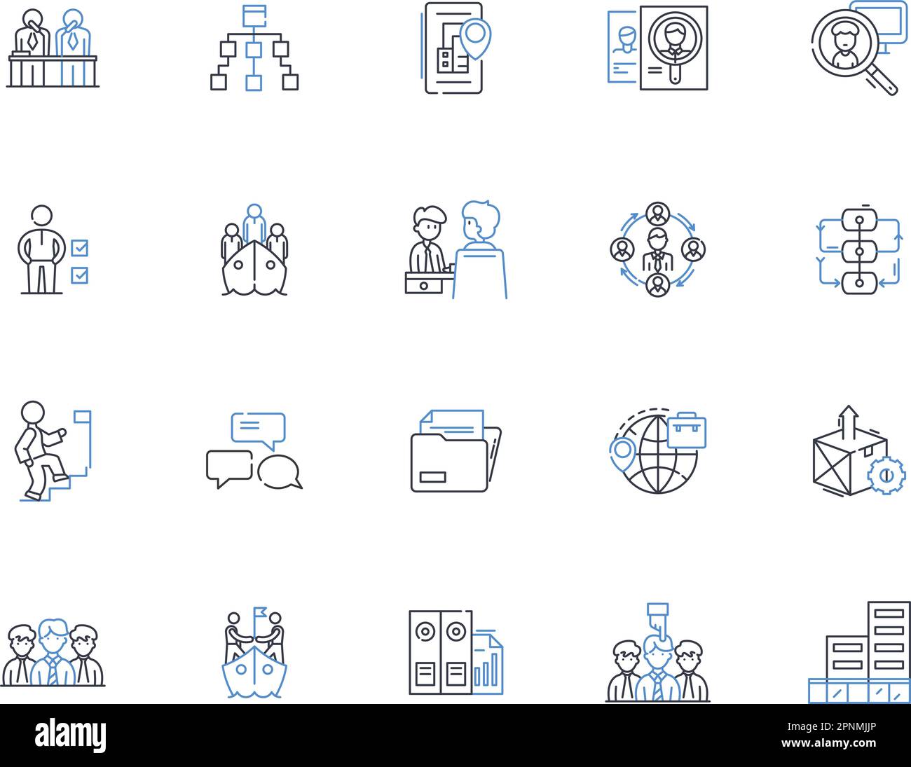 Syndicate line icons collection. Syndication, Collaboration ...