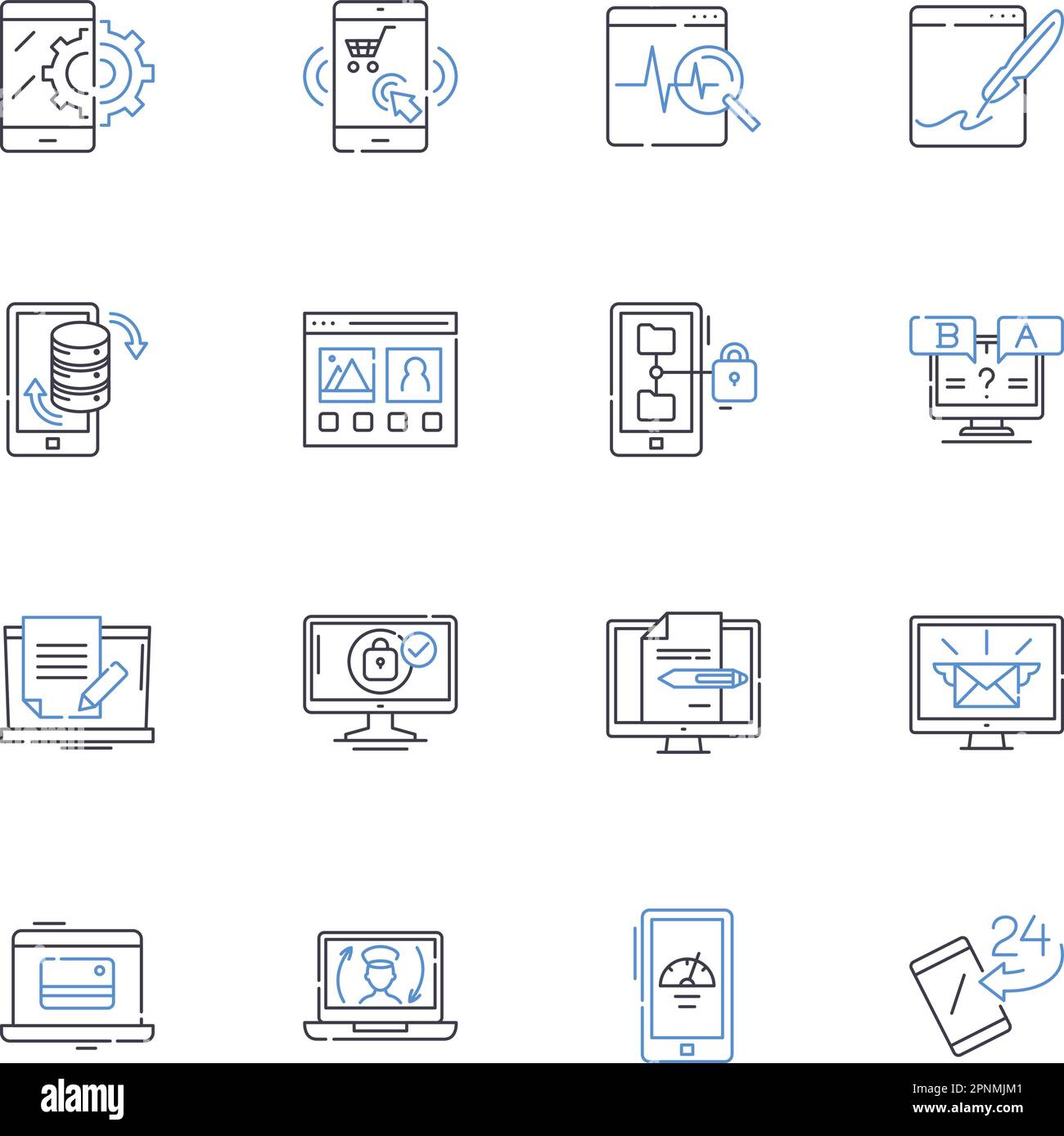 Cyberstore line icons collection. E-commerce, Online, Retail ...