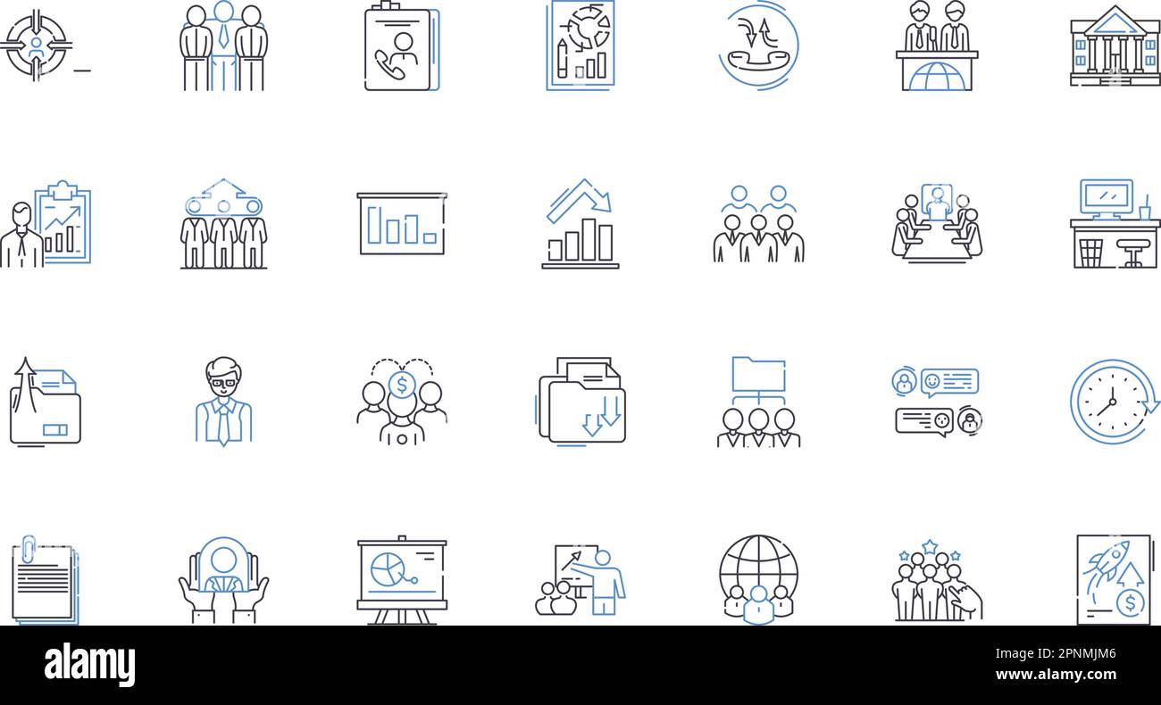 Alliance Association Line Icons Collection Partnership Unity Bond Collaboration Teamwork