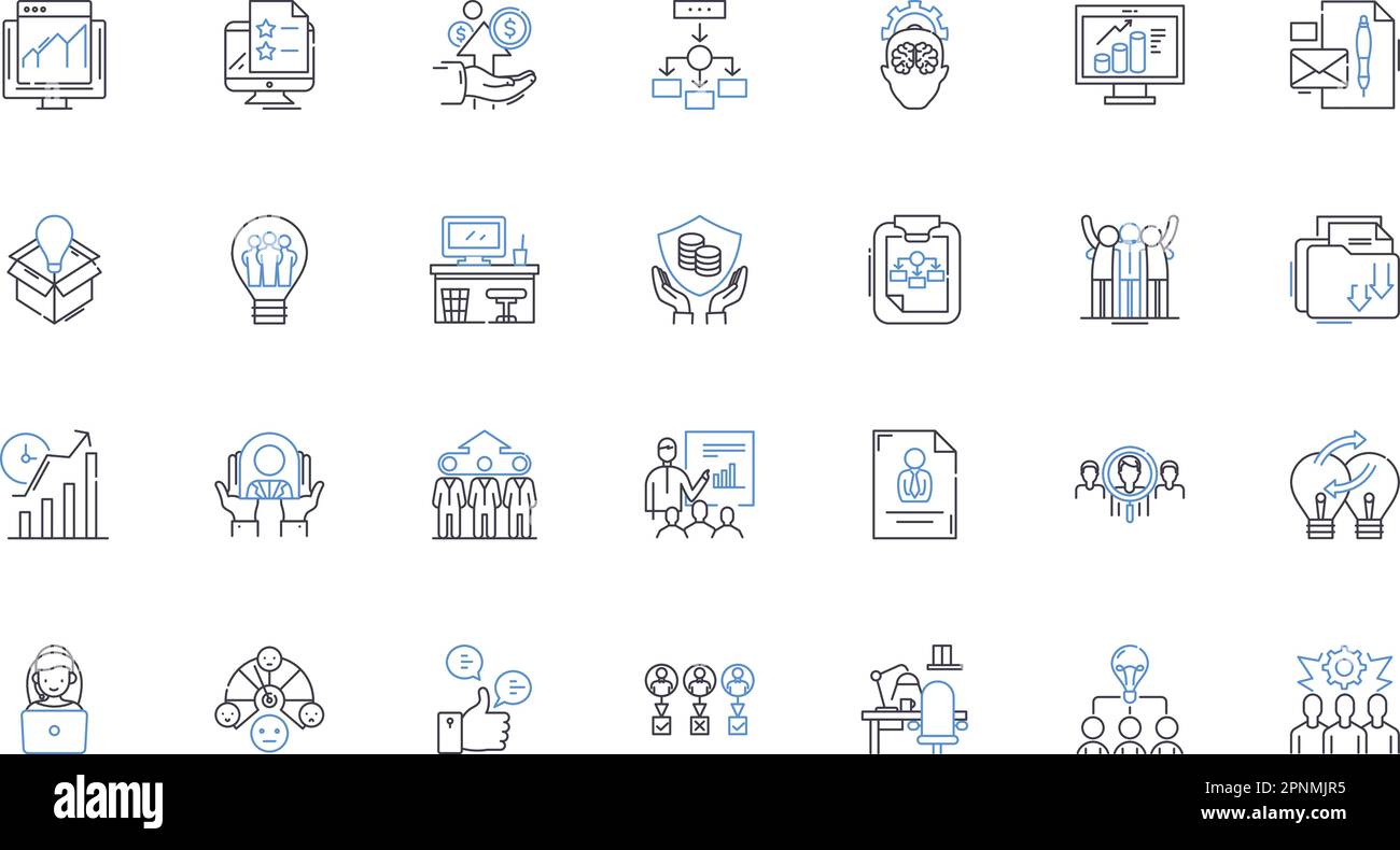 Authority line icons collection. Power, Control, Expertise, Command ...