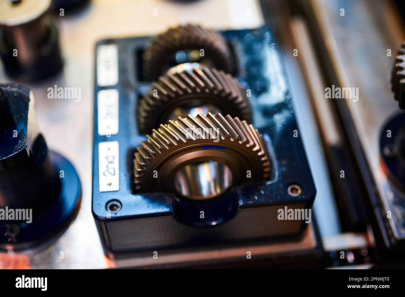 Gears set of car gearbox for different speed transmission Stock Photo ...