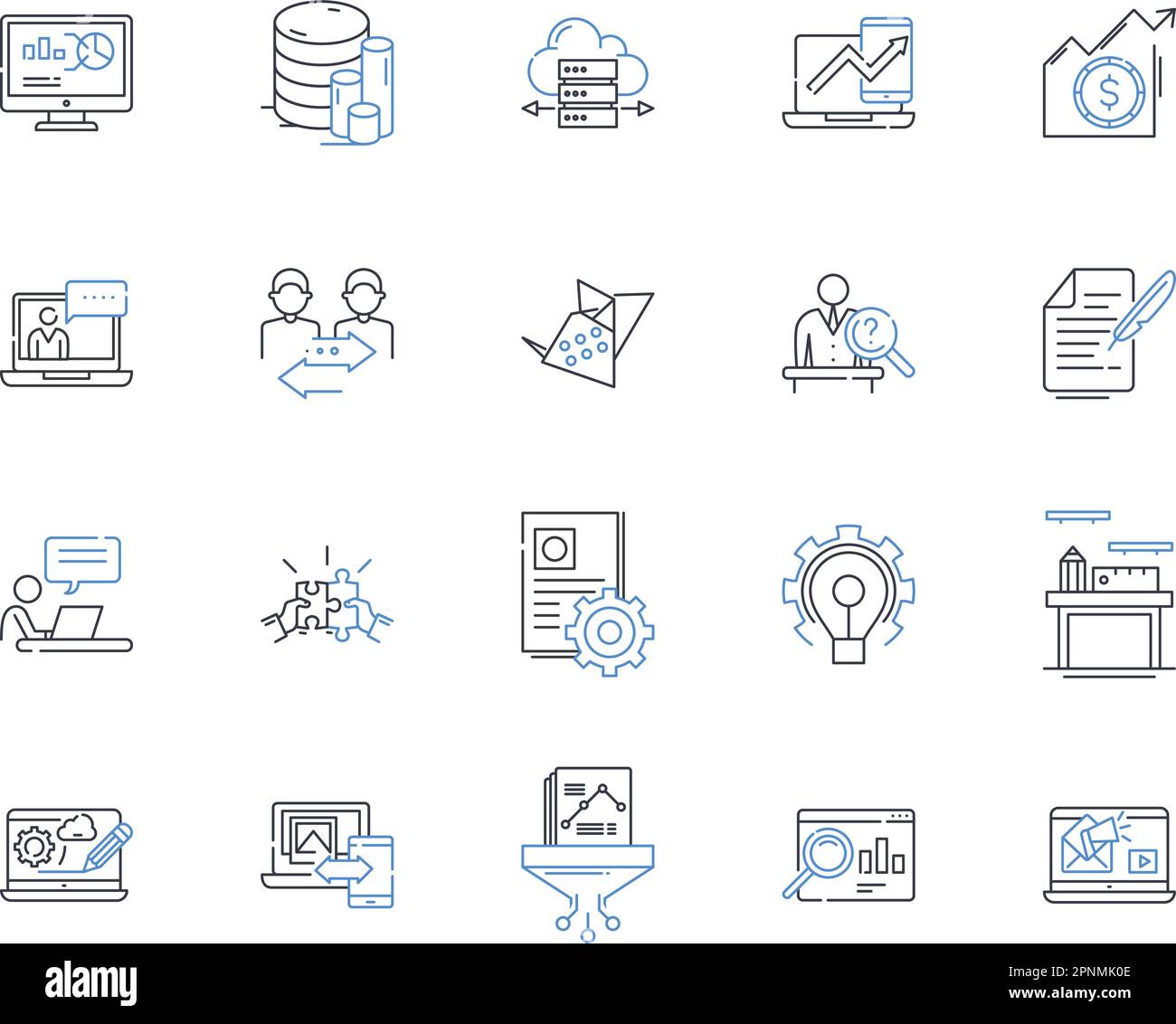 Summit line icons collection. Elevate, Peak, Climb, Highpoint, Pinnacle ...