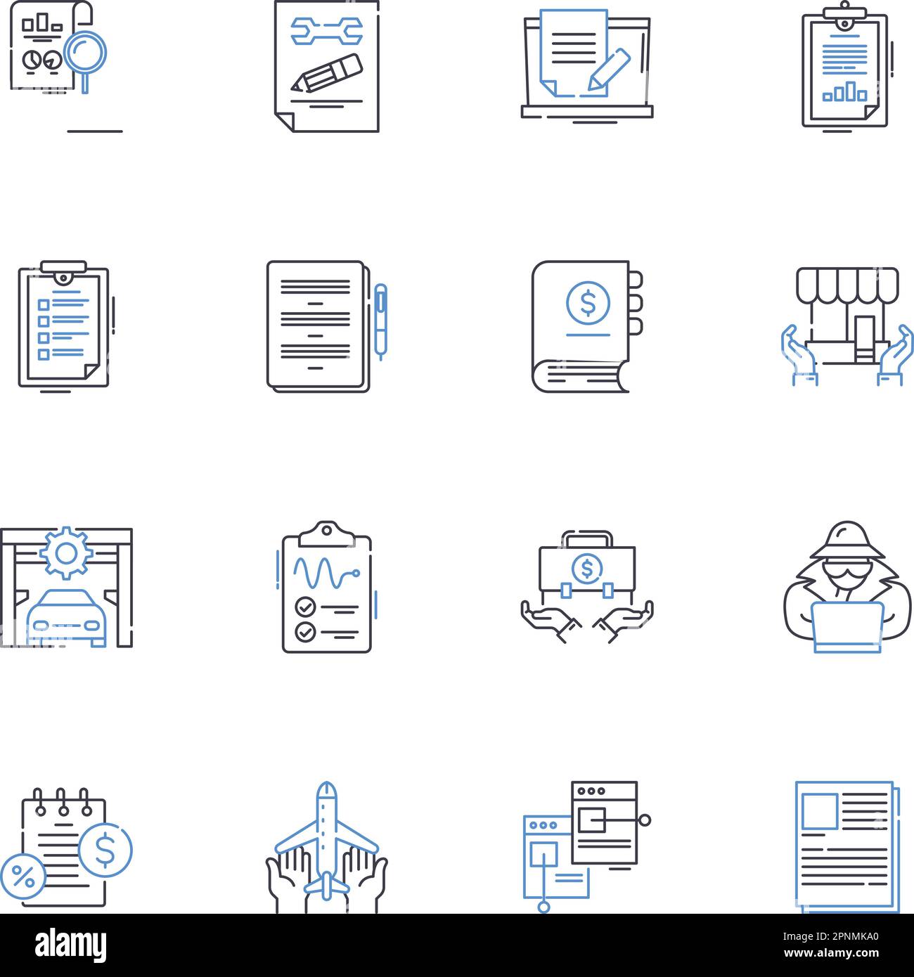 Peril line icons collection. Danger, Hazard, Risk, Threat, Menace ...