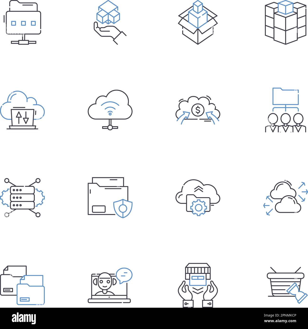 Warehouse line icons collection. Storage, Logistics, Shipment, Pallets ...