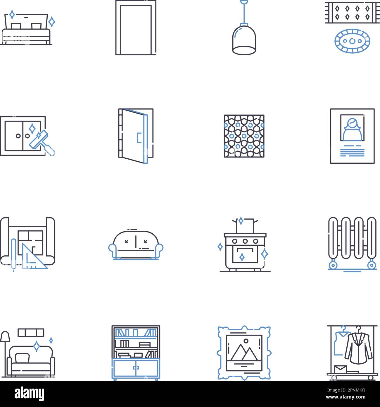 Packaging Design Line Icons Collection Branding Creativity