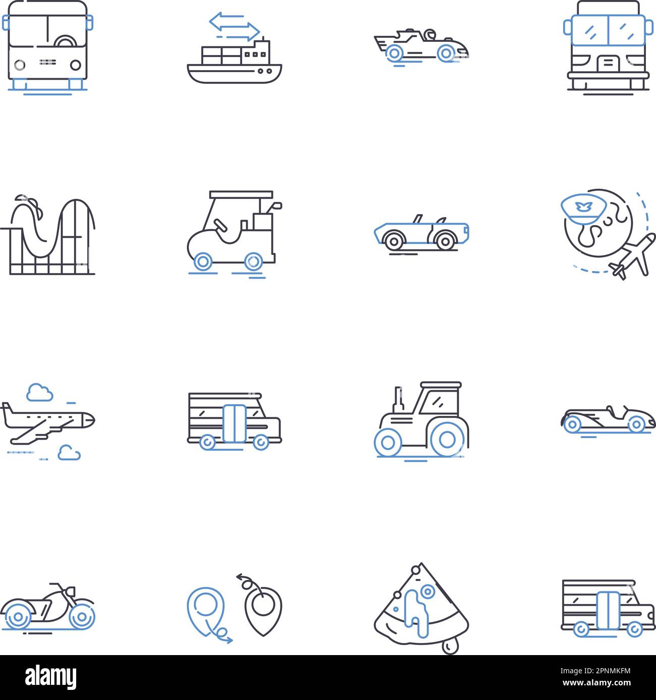 Cruise line icons collection. Relaxation, Adventure, Scenic, Luxury ...