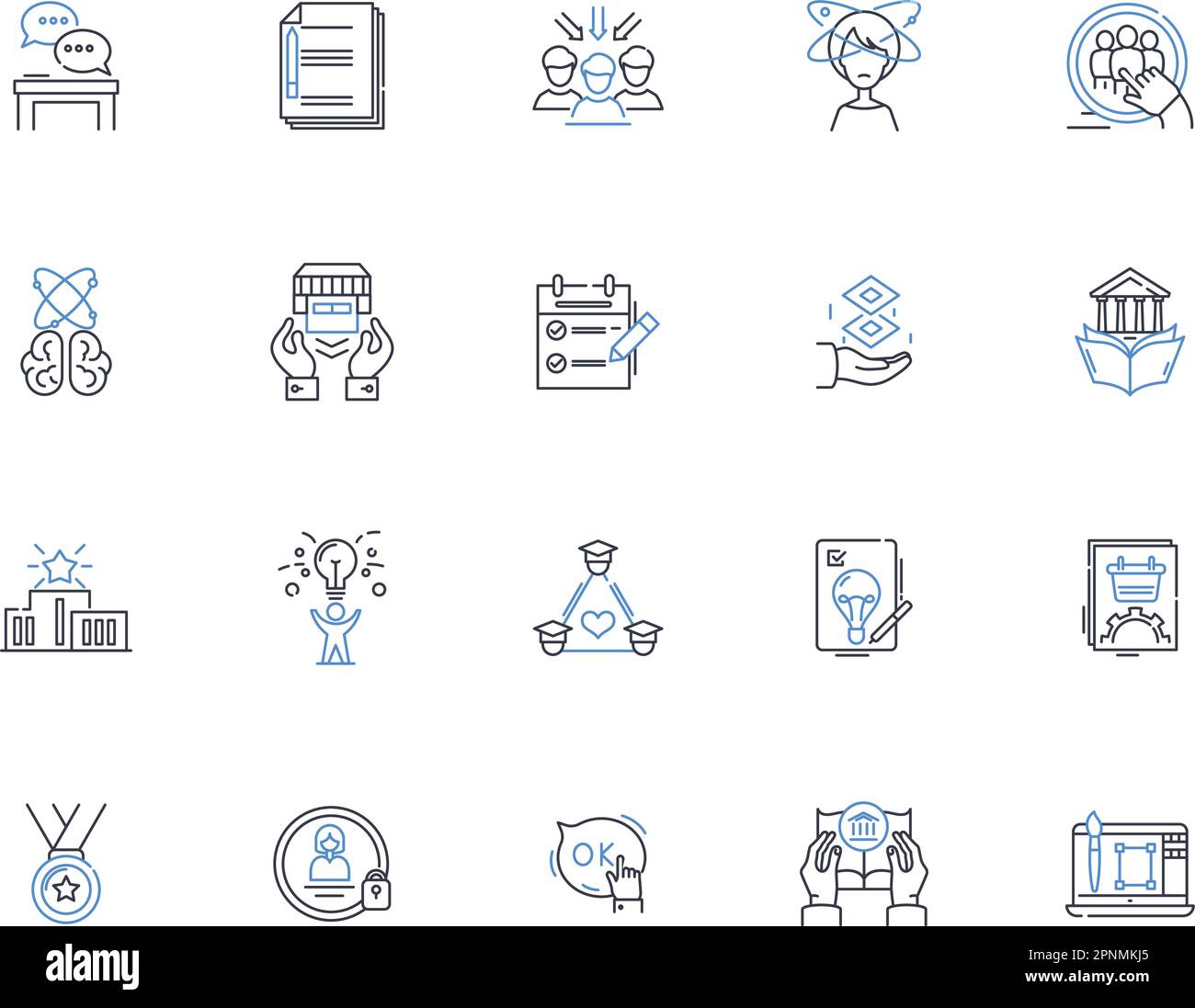 Development hub line icons collection. Innovation, Progress ... Development hub line icons collection. Innovation, Progress ...