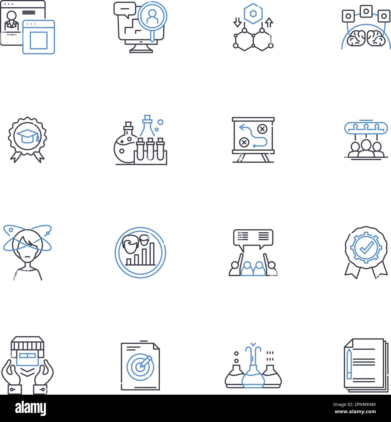 Knowledge center line icons collection. Information, Resources ...