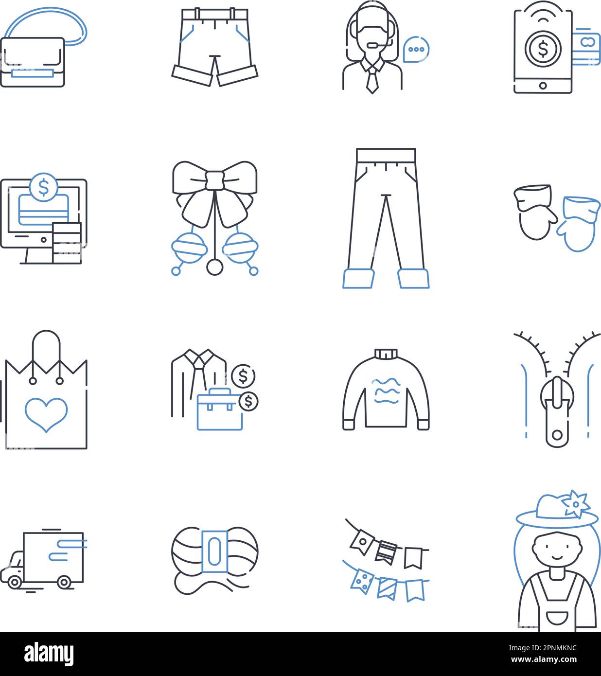 Technology Sector Line Icons Collection Innovation Automation