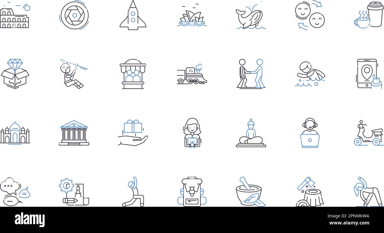 Five-star travel line icons collection. Luxury, Opulence, Exquisite ...