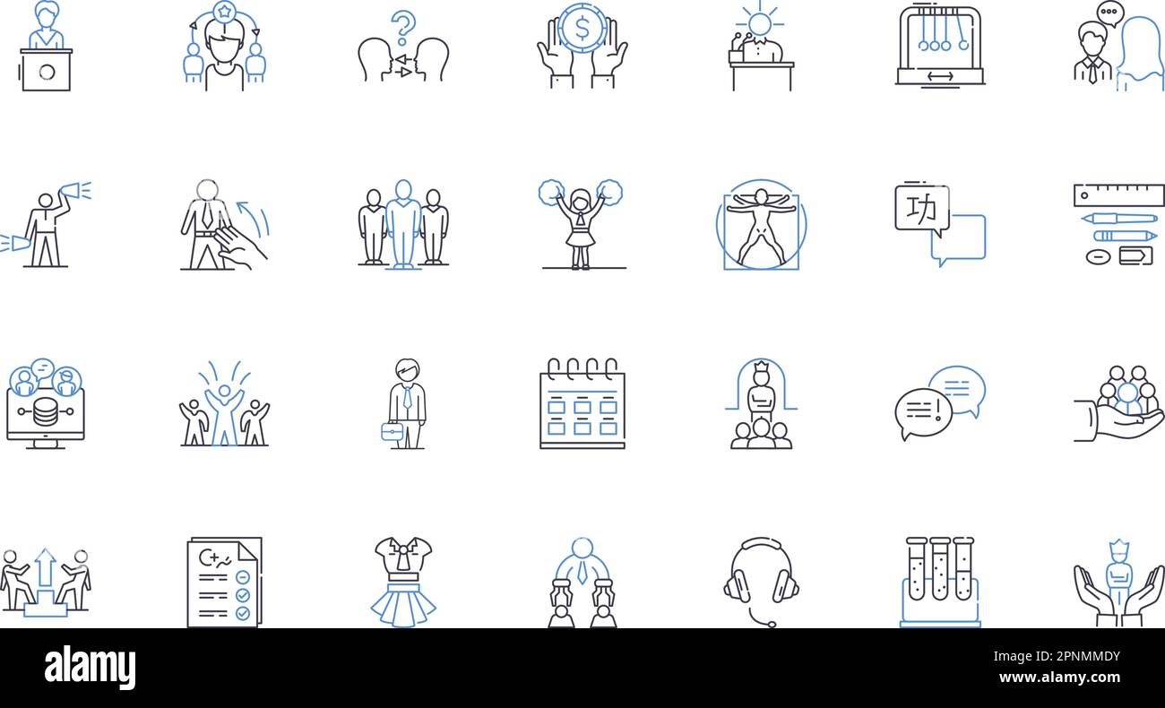 Programmes And Modules Line Icons Collection Curriculum Syllabus