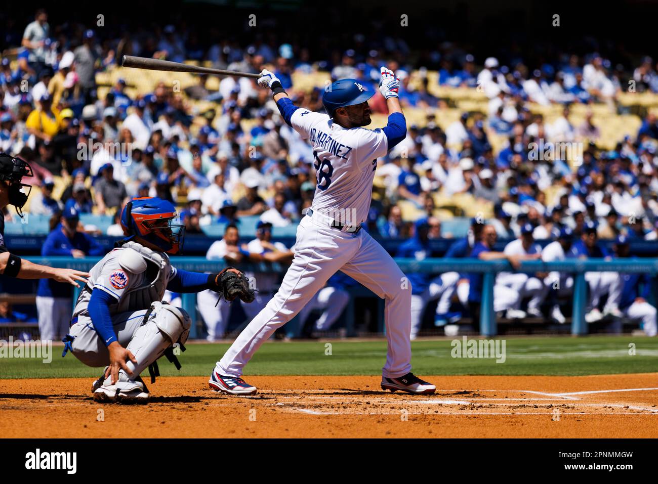 LOS ANGELES, CA - APRIL 19: Los Angeles Dodgers left fielder J.D ...