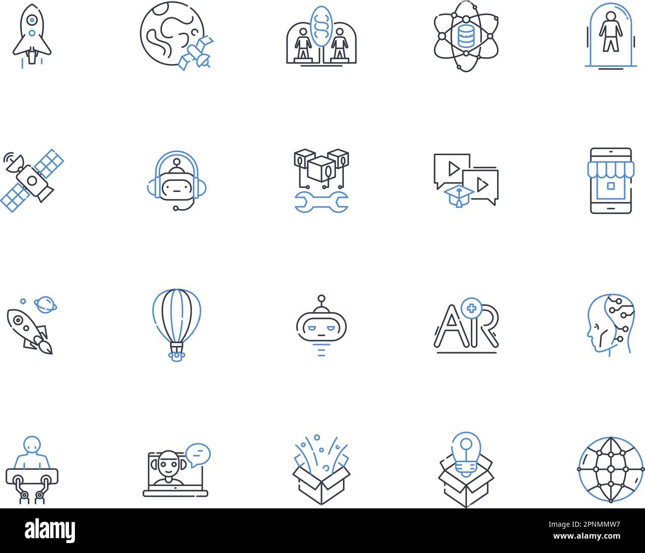 Innovative Solutions line icons collection. Disruptive, Cutting-edge ...