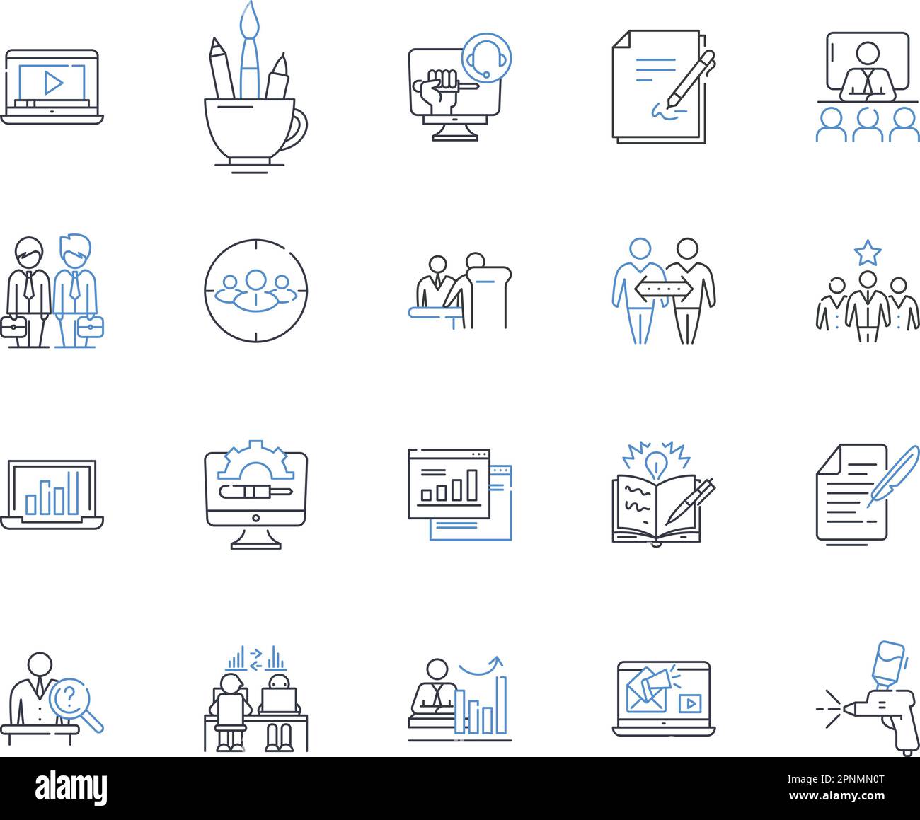Initiative kick-off line icons collection. Launch, Begin, Start ... Initiative kick-off line icons collection. Launch, Begin, Start ...