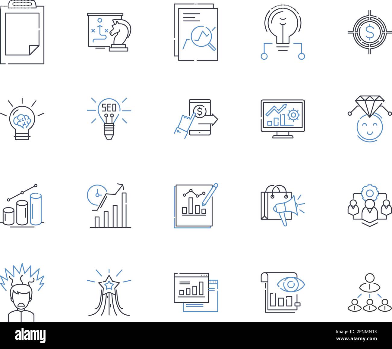 Initiative line icons collection. Leadership, Drive, Proactivity ...