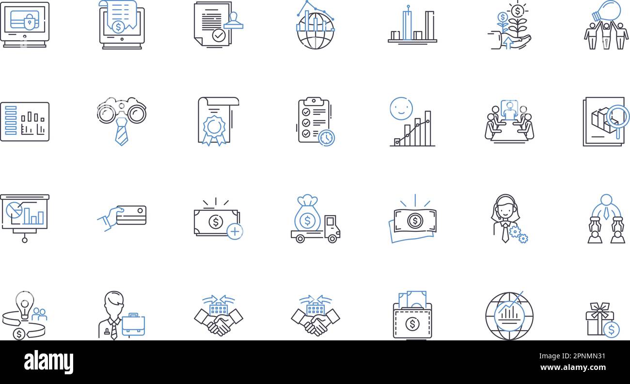 Investment savings line icons collection. Compound, Diversify, Return ...