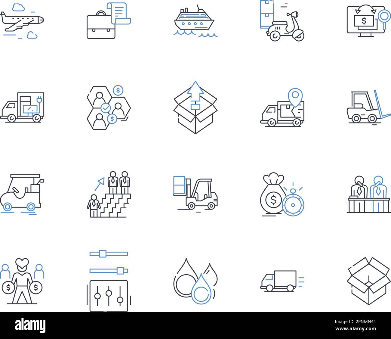 Customer Service Line Icons Collection Satisfaction Communication Support Courtesy