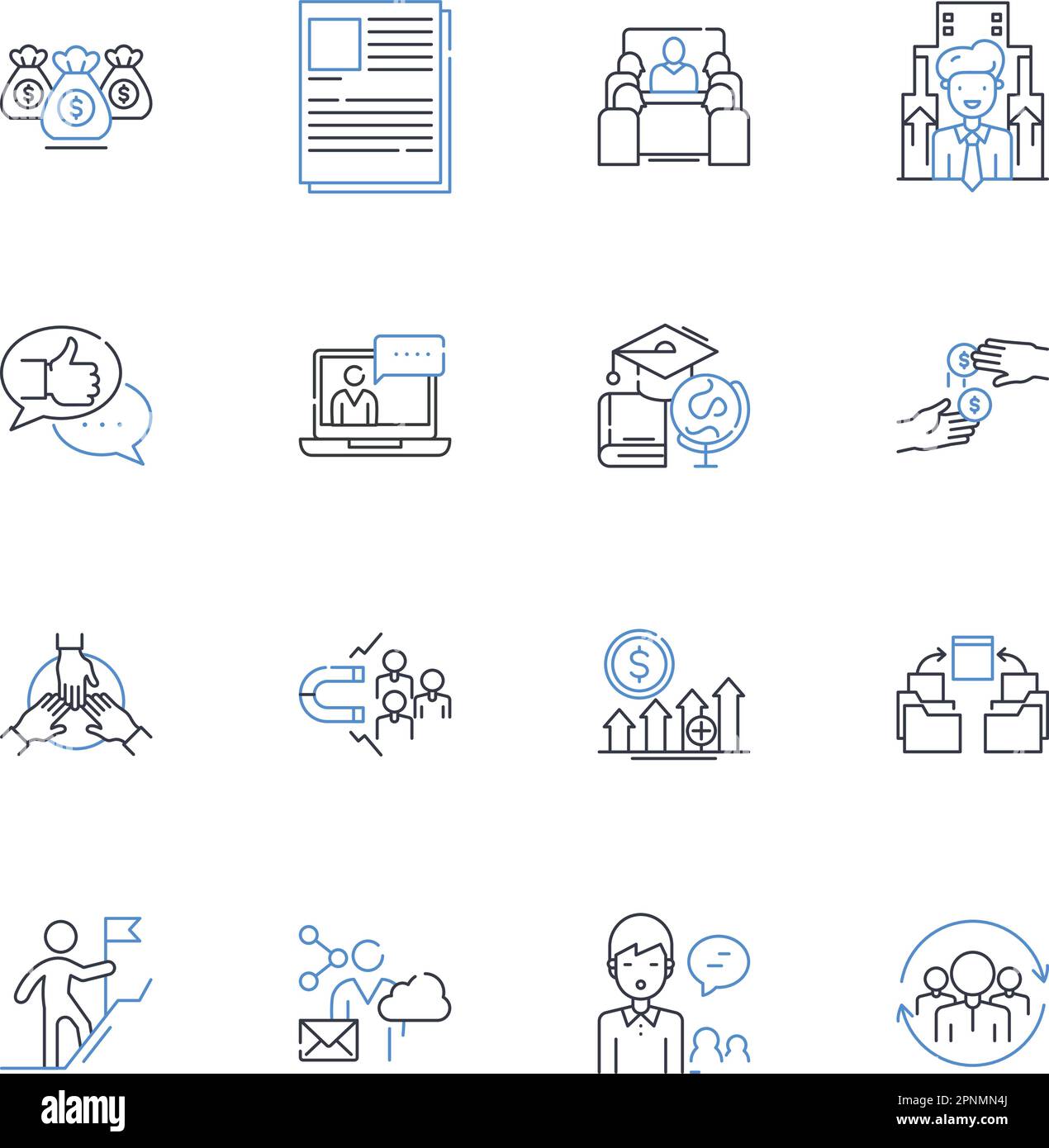 Human potentiality line icons collection. Capacity, Capability ...