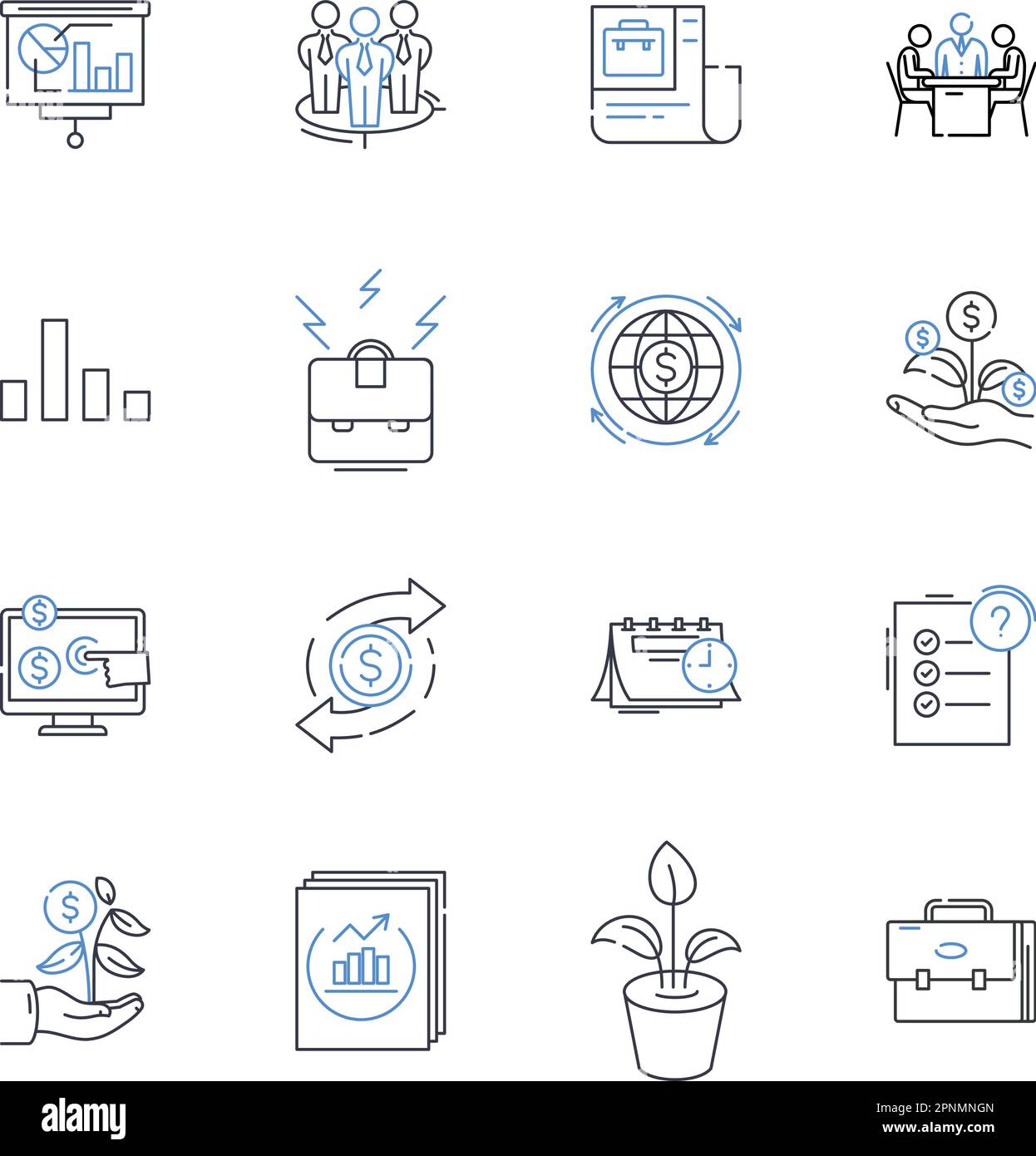 Risk business line icons collection. Hazard, Uncertainty, Peril ...