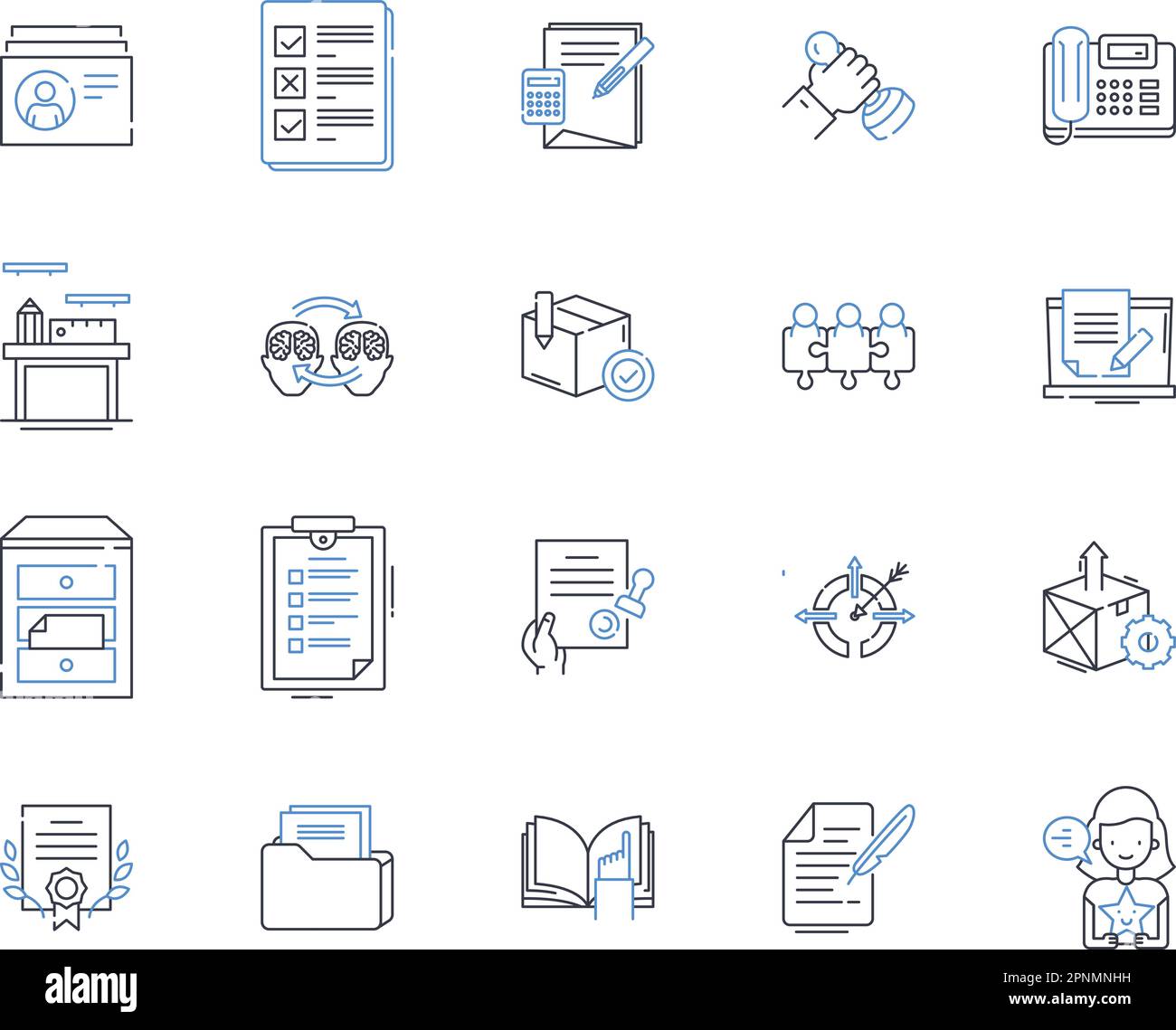 Sales Operations Line Icons Collection Forecasting Pipeline