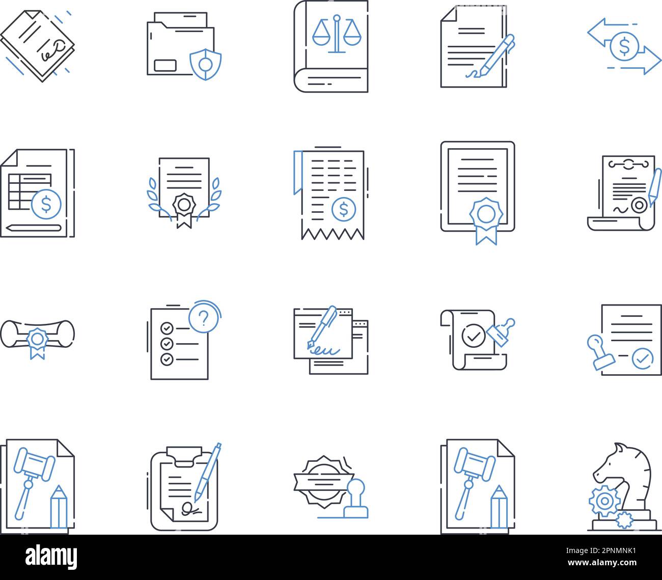 Legal sector line icons collection. Litigation, Jurisdiction, Counsel ...