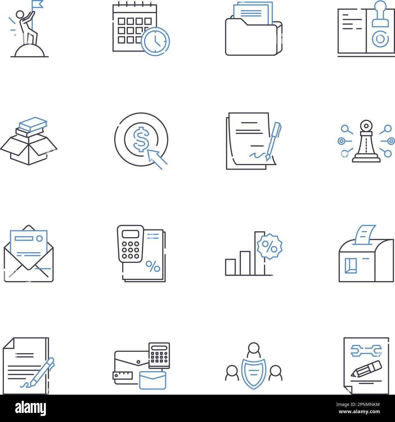 Digital marketing line icons collection. SEO, PPC, Social media ...