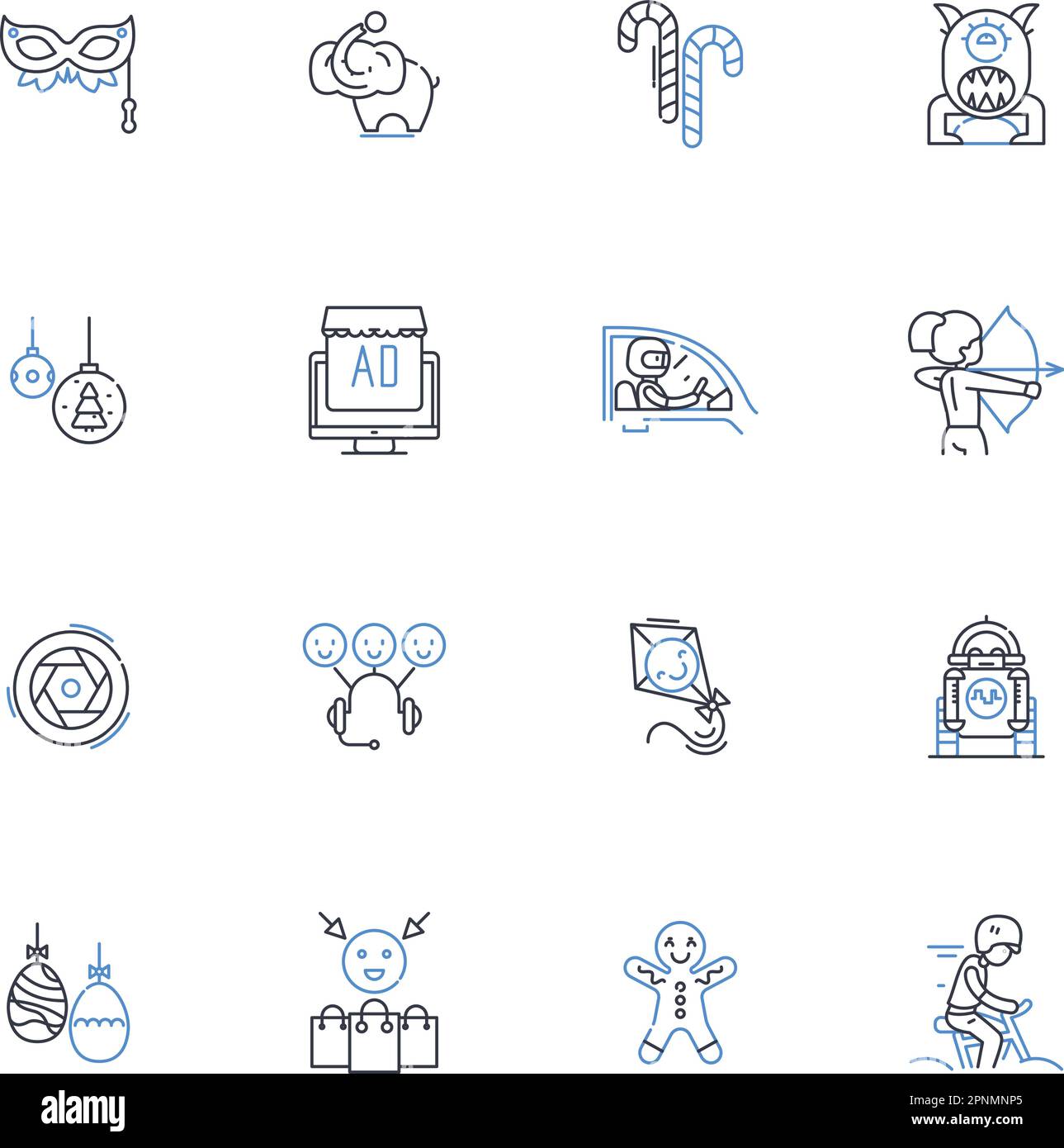 Festivity line icons collection. Celebration, Traditions, Fireworks ...