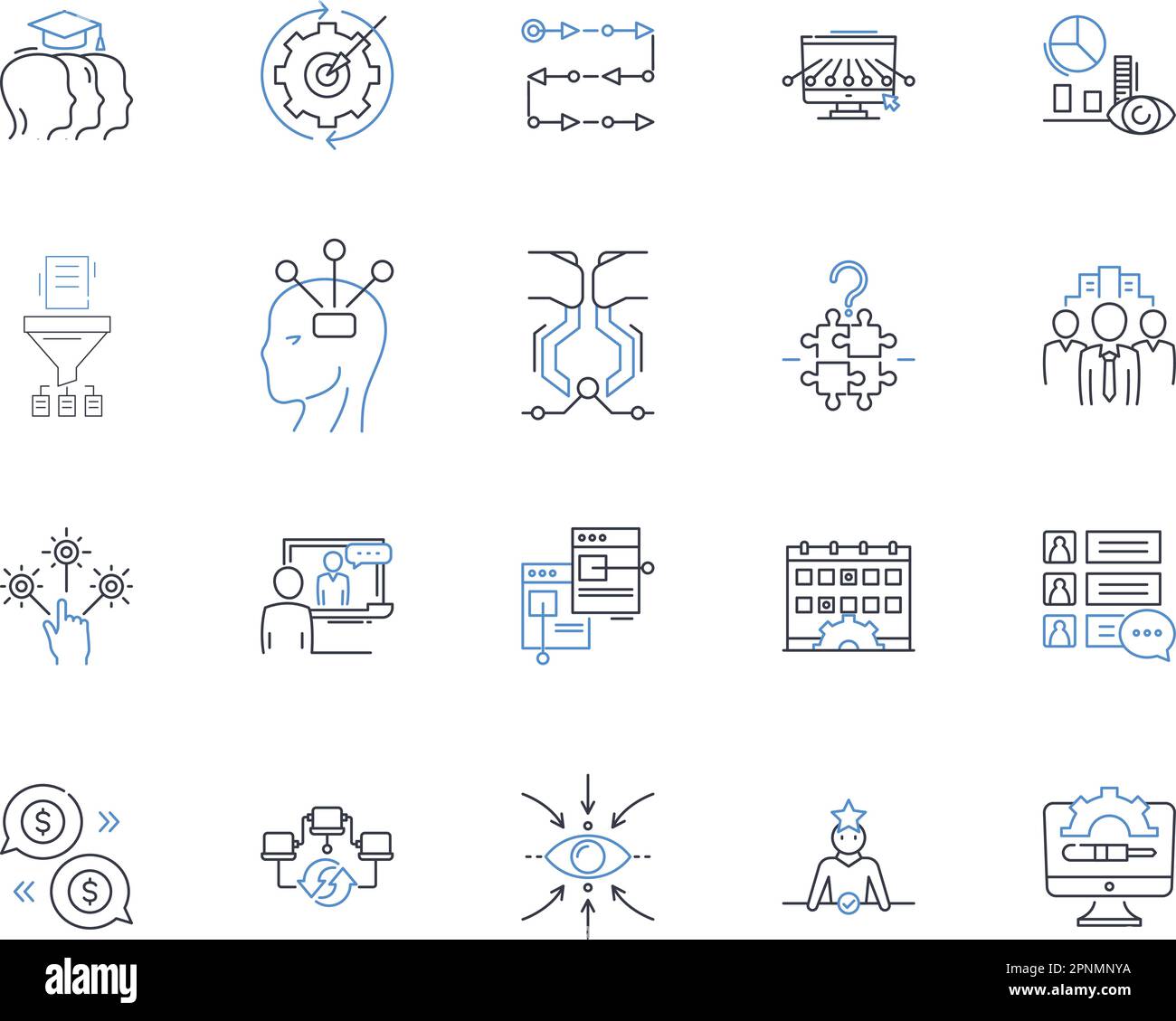 Inner Journey Line Icons Collection Self Discovery Enlightenment